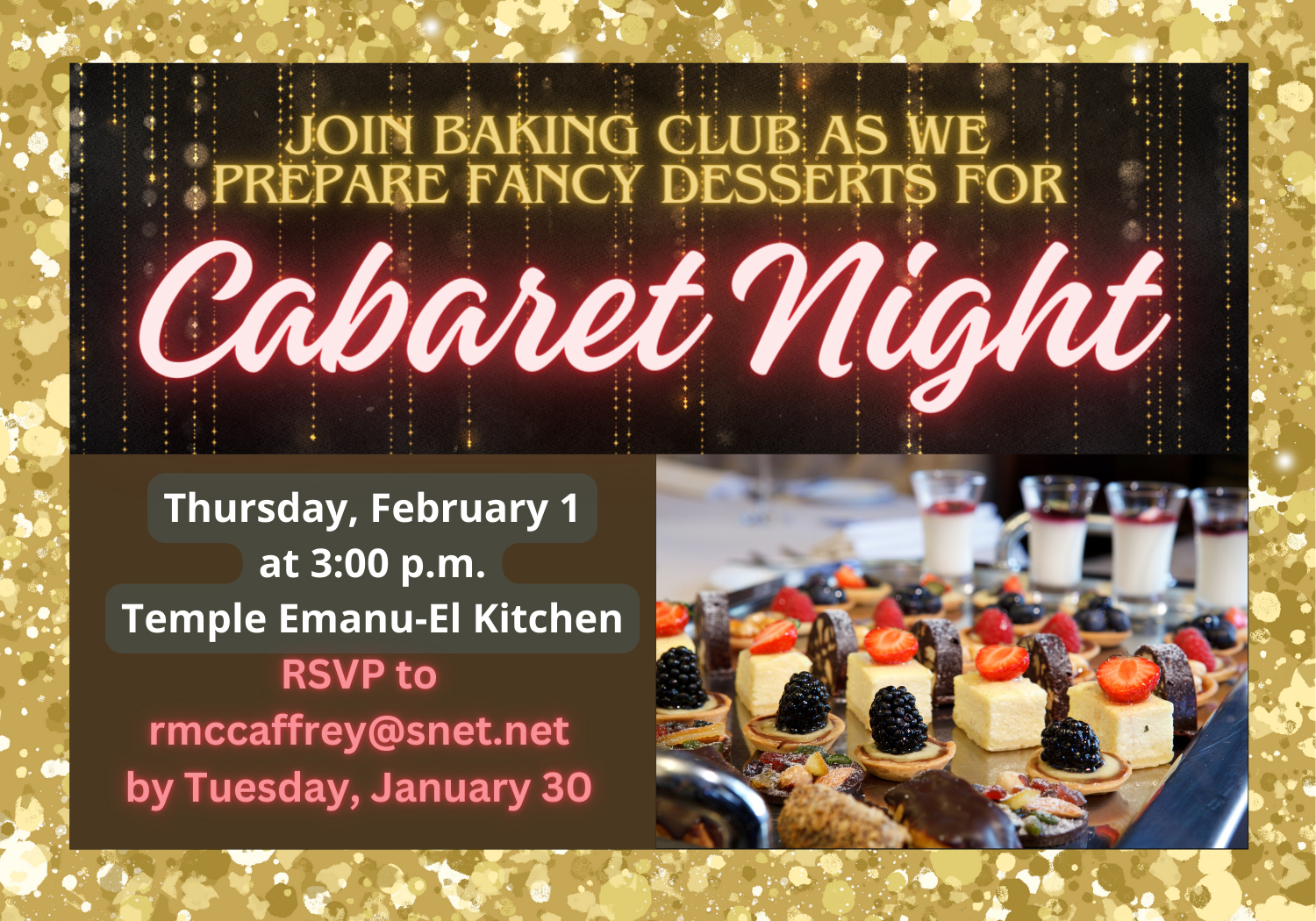 Join the Baking Club – Feb. 1 - Temple Emanu-El - Waterford, CT